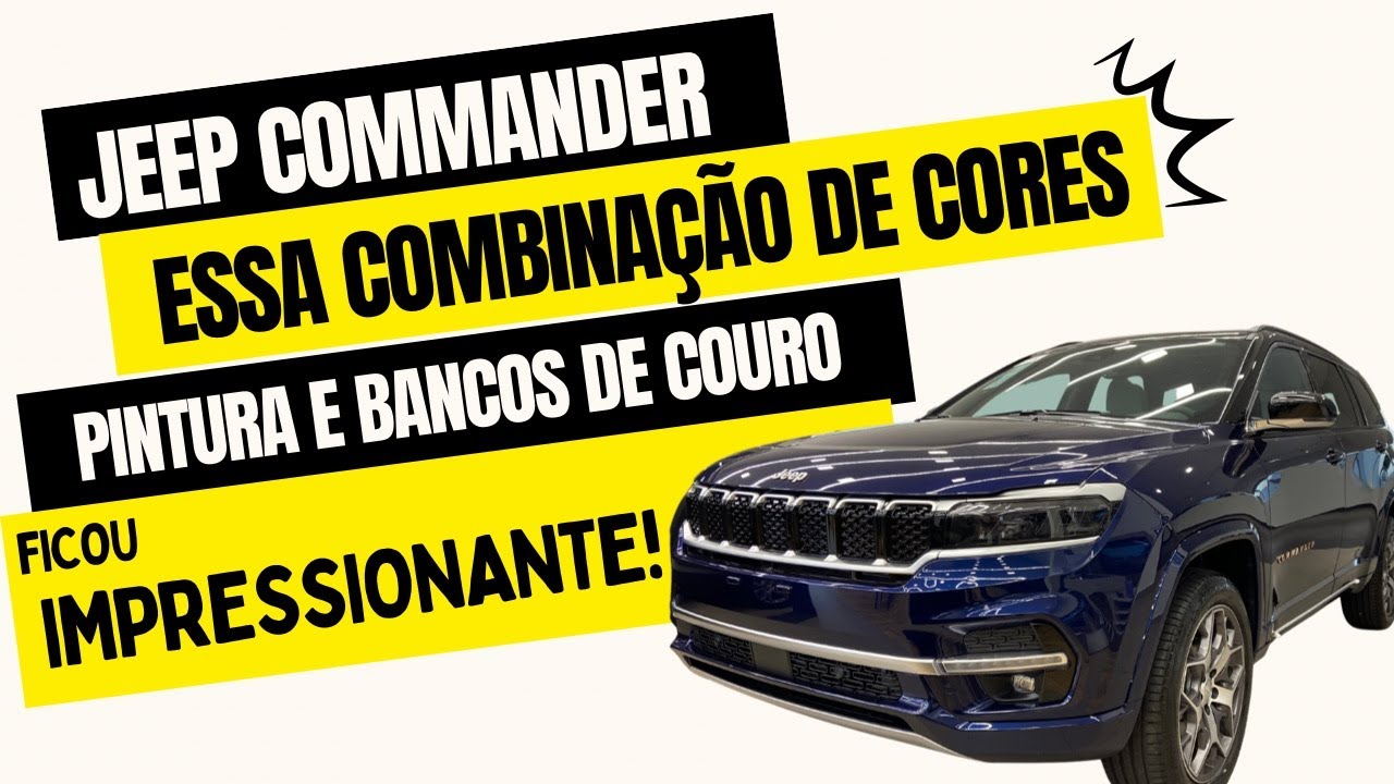 Jeep Commander Overland T270 2023 Essa combinação de cor externa com a ...