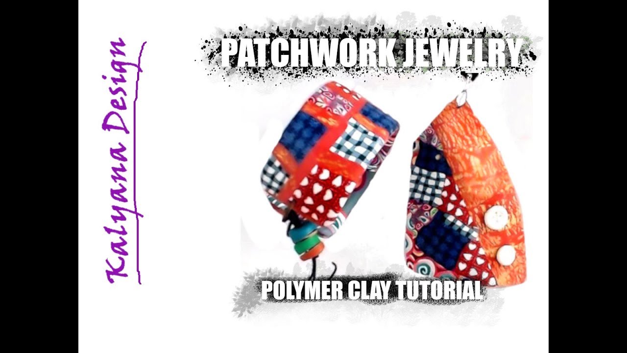 Patchwork jewelry - polymer clay tutorial 114 - YouTube