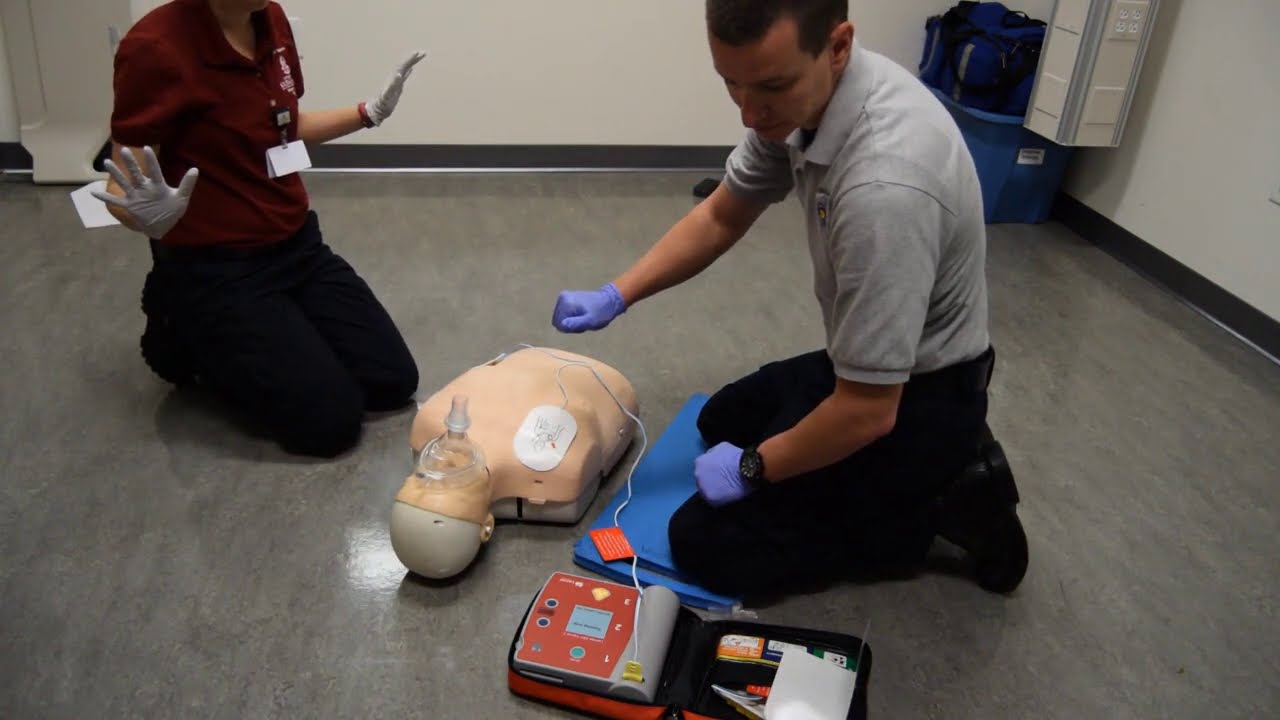 NREMT Cardiac Arrest Medical Management: AED Application - YouTube