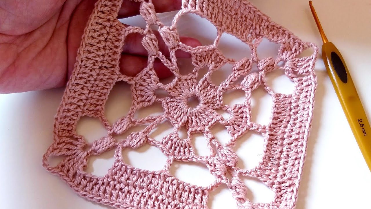 Quadrado em crochê Square crochet - YouTube