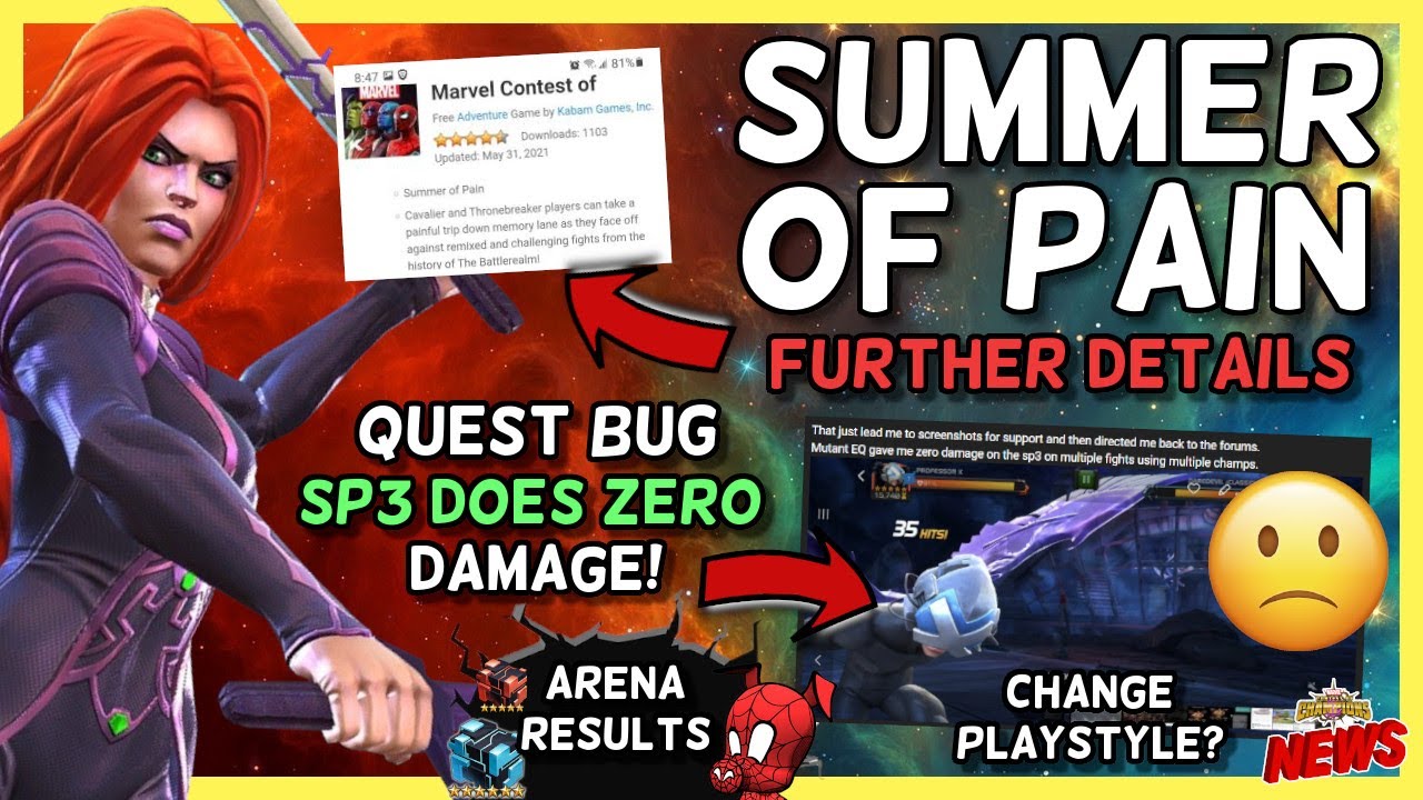 More Details For Summer of Pain! | SP3's Do no Damage in This Quest ...