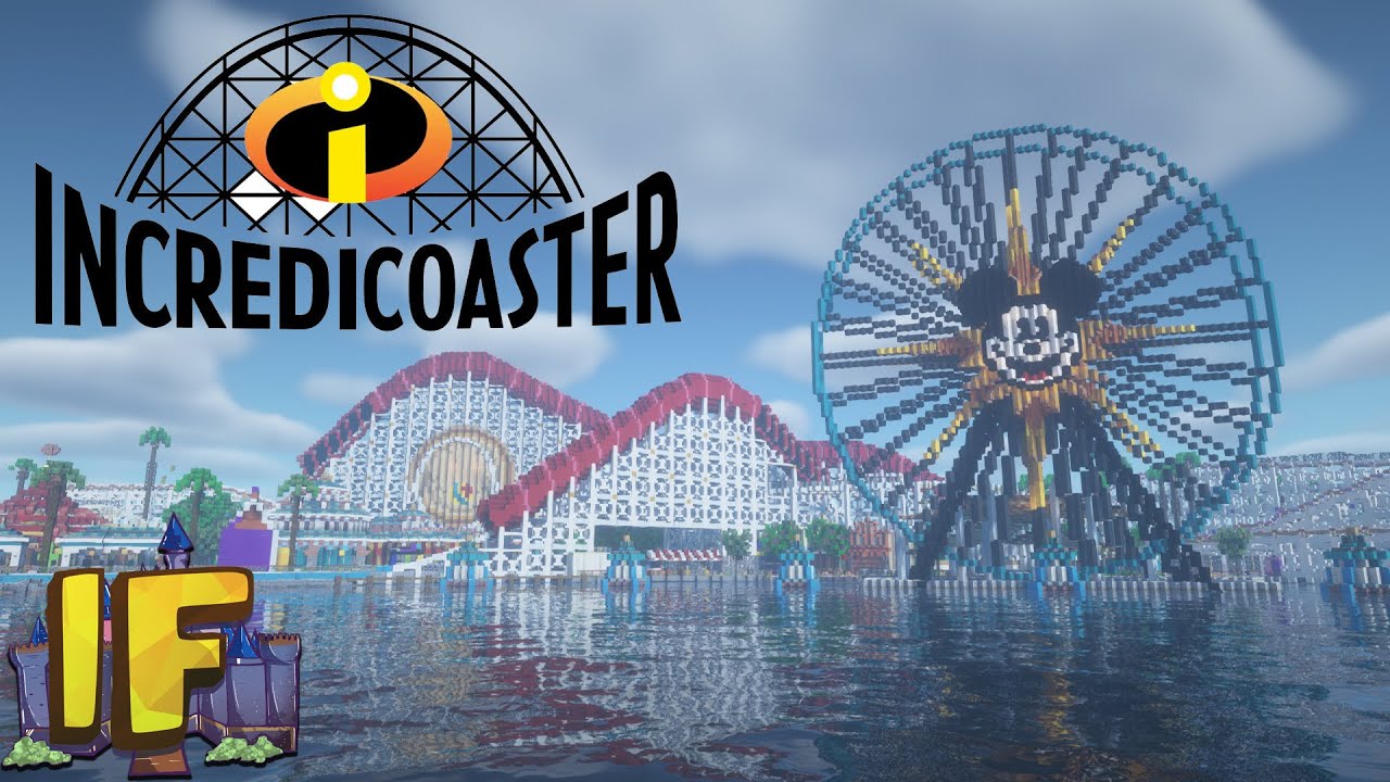 ImagineFun Disneyland in Minecraft - Incredicoaster Ride Through - YouTube
