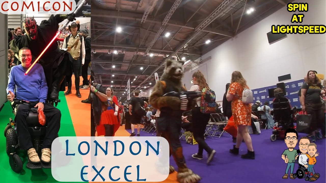 London MCM Comic con - street walk from a wheelchair perspective ...