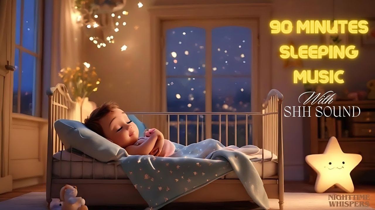 90 Minutes of Gentle 'Shh' Sound for Baby Sleep | Calming Sounds for ...