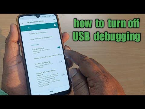how to turn off USB debugging on android phone - YouTube