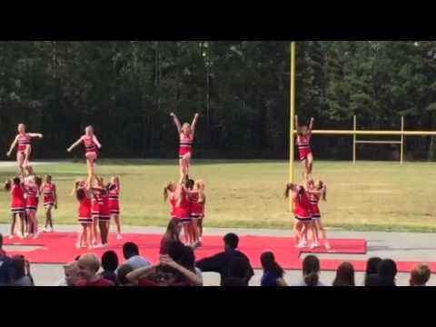 PCMS Cheer Routine Pep Rally - YouTube