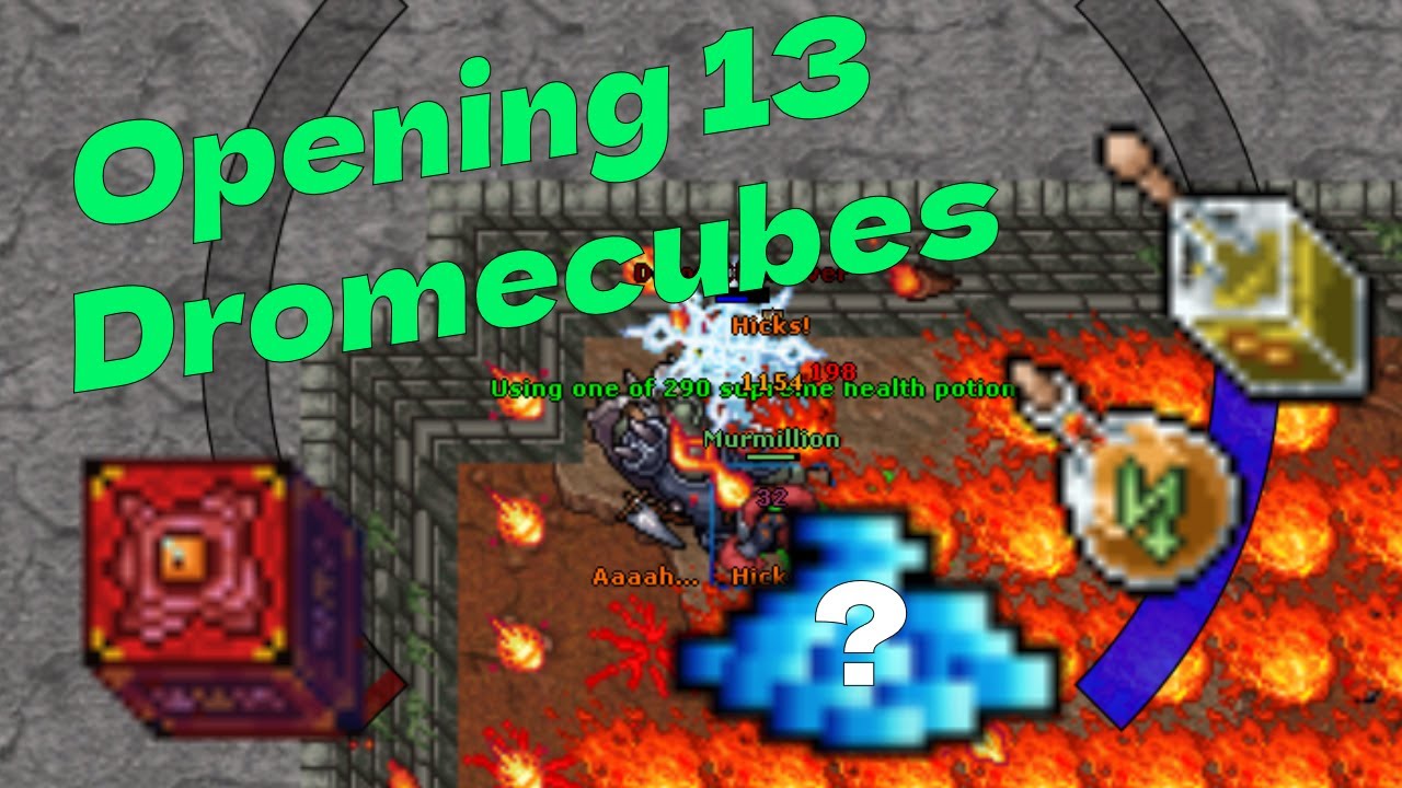 Opening 13 dromecubes | Tibia money making | Never been this lucky - YouTube
