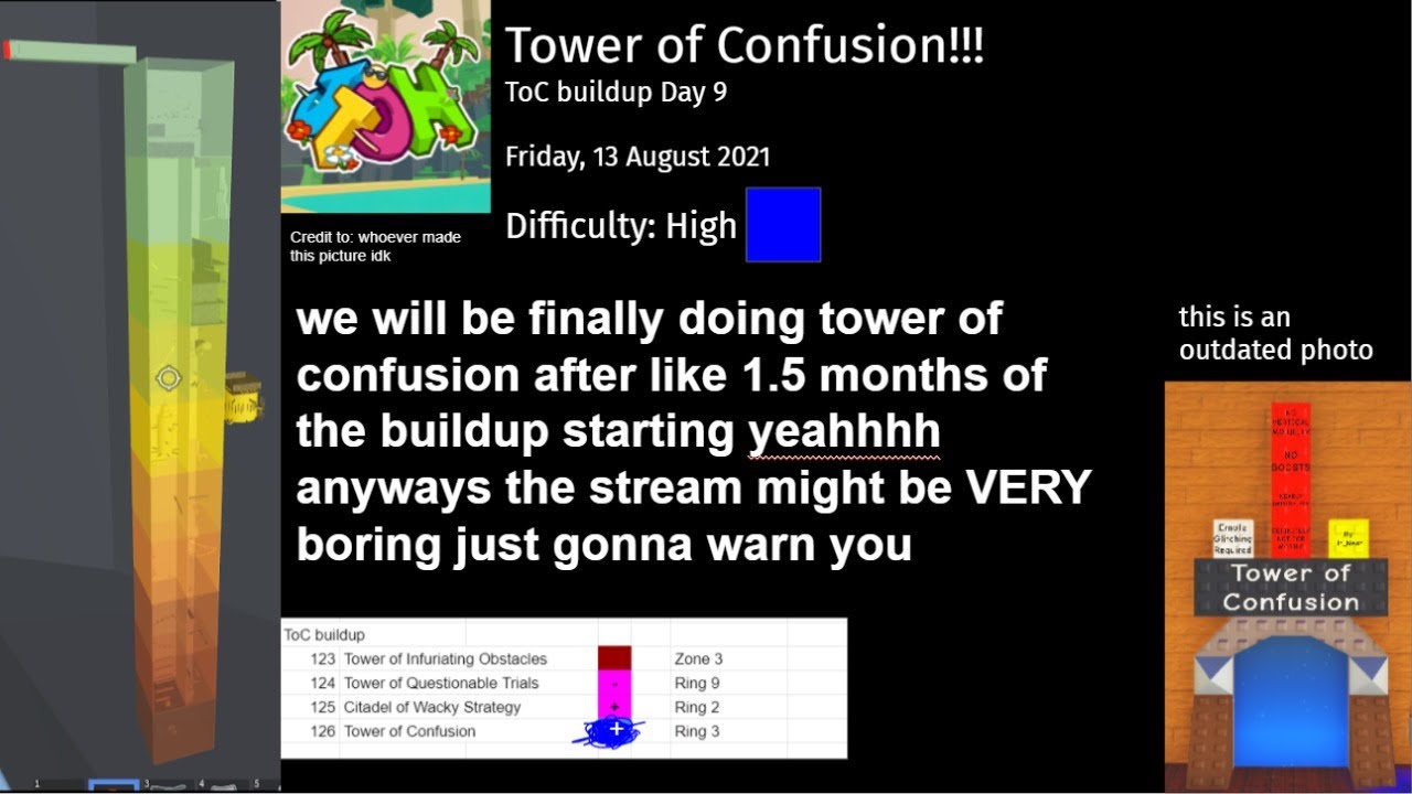 Juke's Towers of Hell - Tower of Confusion day 1 (ToC buildup #9) - YouTube