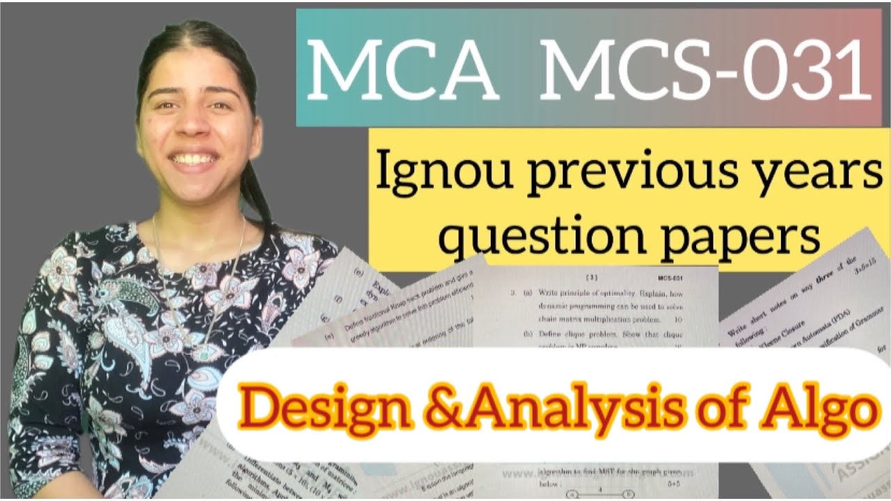 IGNOU MCA Papers| MCS-031 | Ignou previous year question papers | 2022 ...