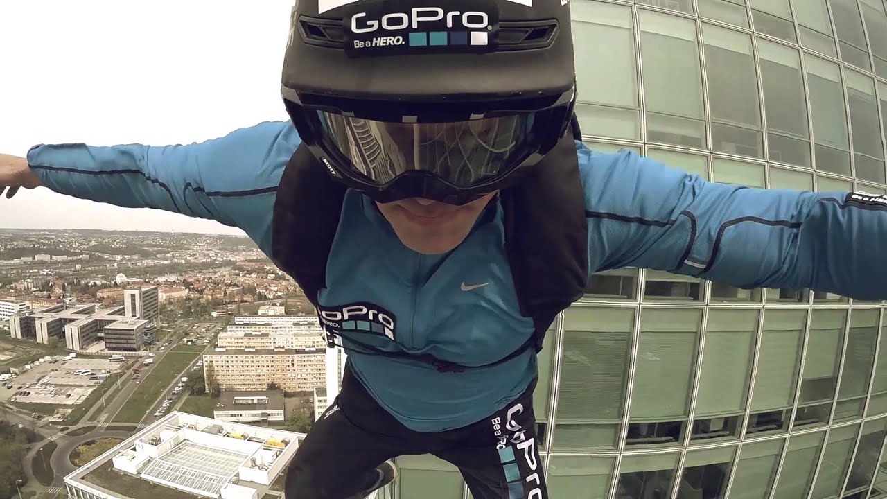 GoPro: City Tower Prague BASE jump - YouTube