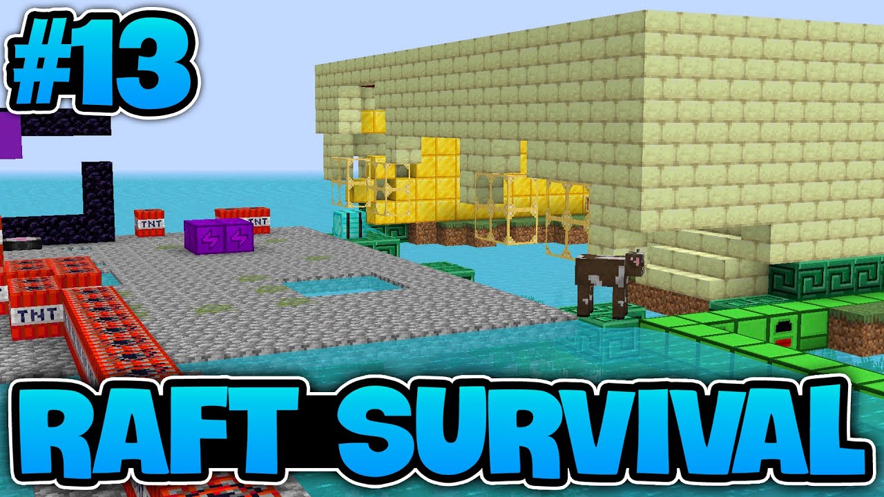 ADAMIZ HAVAYA UÇTU! | Minecraft Raft Survival #13 - YouTube