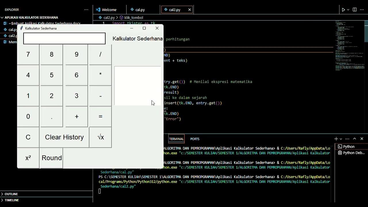MEMBUAT KALKULATOR SEDERHANA DENGAN PYTHON - ALGORITMA PEMROGRAMAN ...