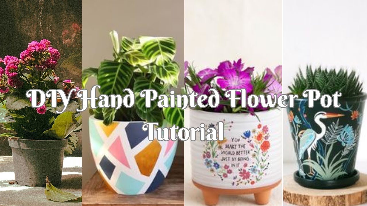 DIY HAND PAINTED FLOWER POTS | STEP BY STEP TUTORIAL | COLOURFUL HOME ...