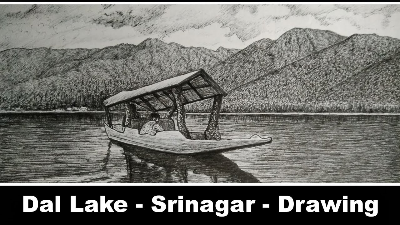 Dal Lake Srinagar || Scenary Drawing - YouTube