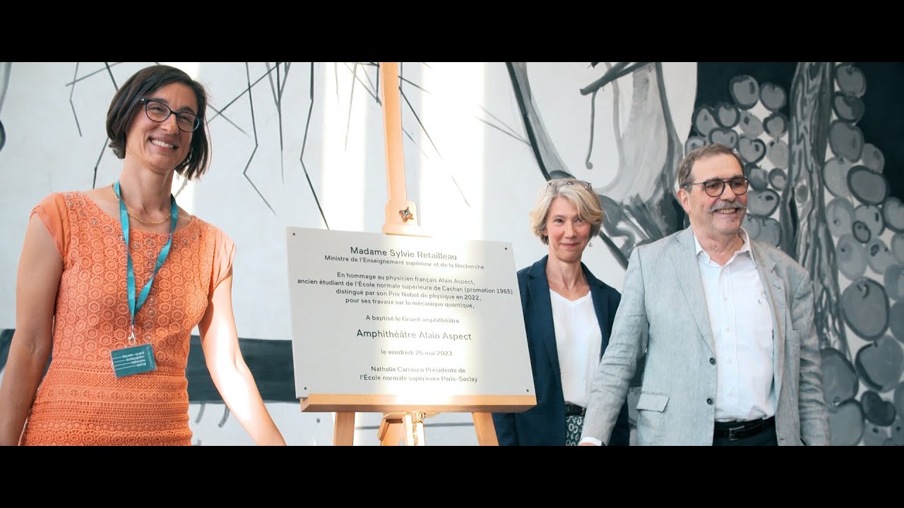 Inauguration du grand amphithéâtre "Alain Aspect" - YouTube