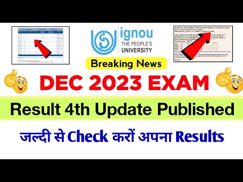 IGNOU Dec 2023 Exam Result 4th Update Published | IGNOU Result Update ...