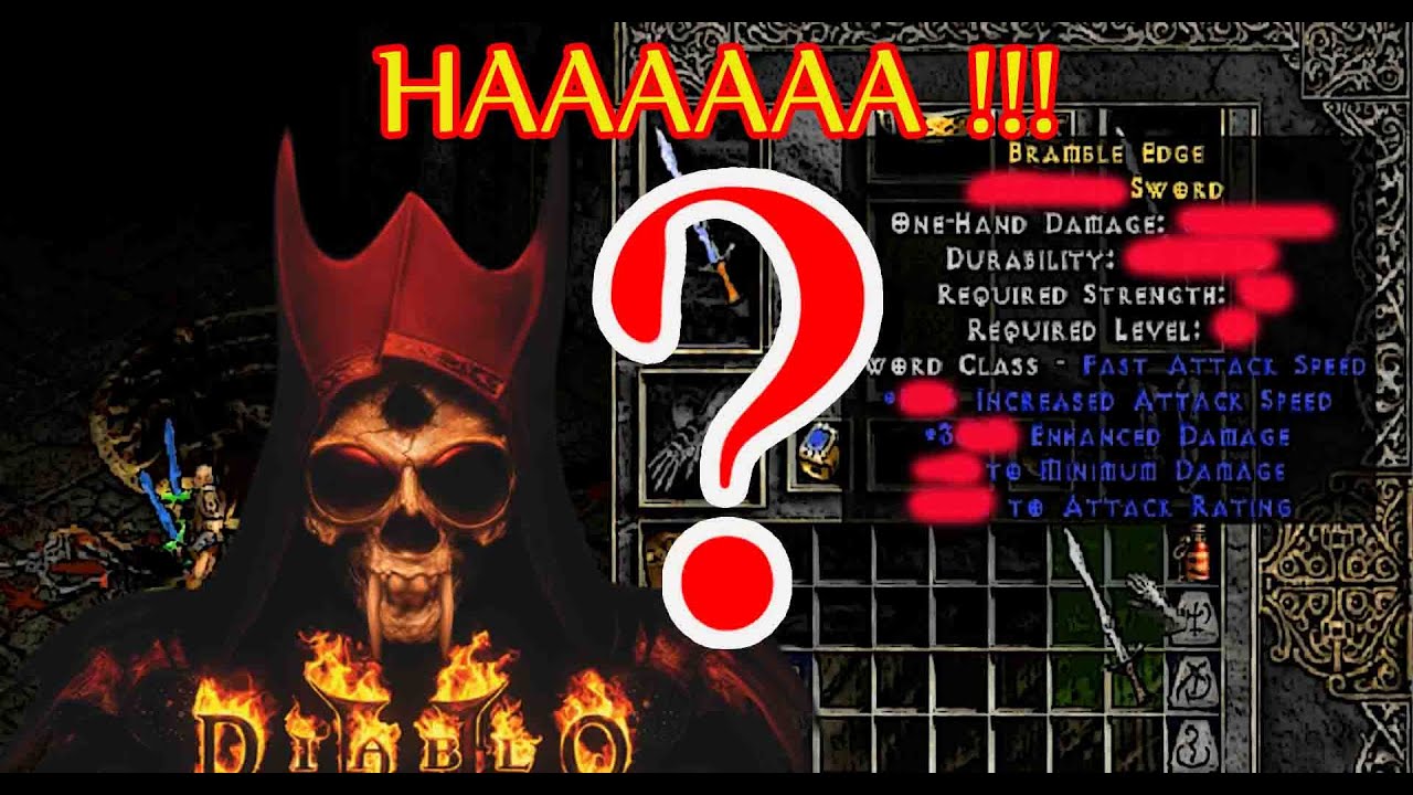 Drop Best Sword Phase Blade Diablo 2 Almost 400 % Enhanced Damage - YouTube