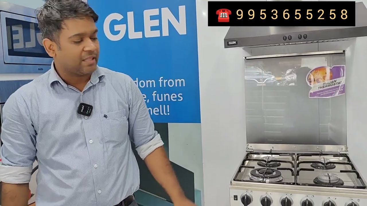 GLEN COOKING RANGE . indian cooking Range with 4 burner top , 34 ltr ...