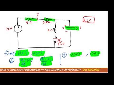 lec-11 problem based on Second order RLC circuit (overdamped case) circuit and system ipu - YouTube