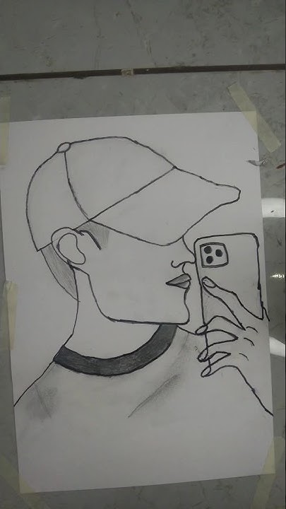 How to draw Attitude boy taking a selfie||Pencil sketch for beginner||Easy drawing||Drawing # ...