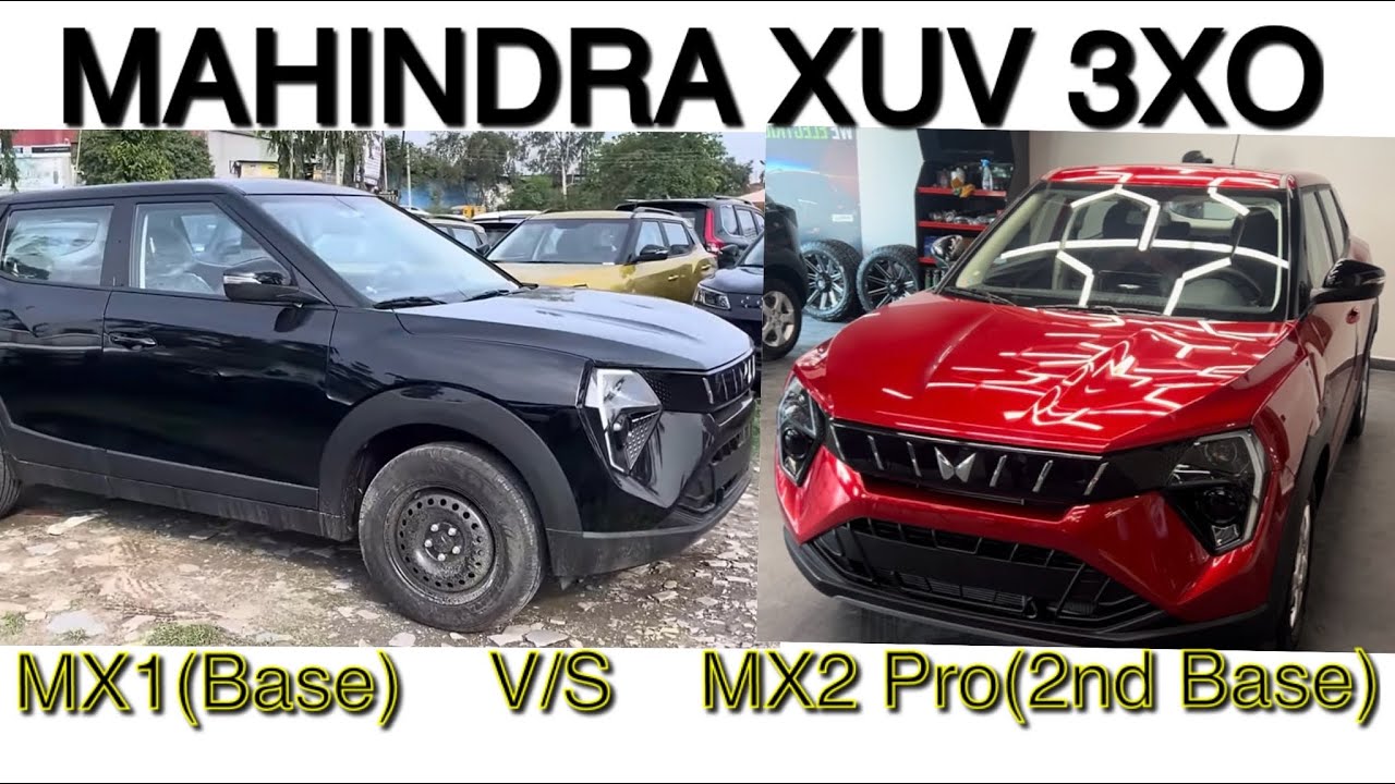 Mahindra XUV 3XO MX2 Pro 2nd Base and MX1 Comparison | Walkaround ...