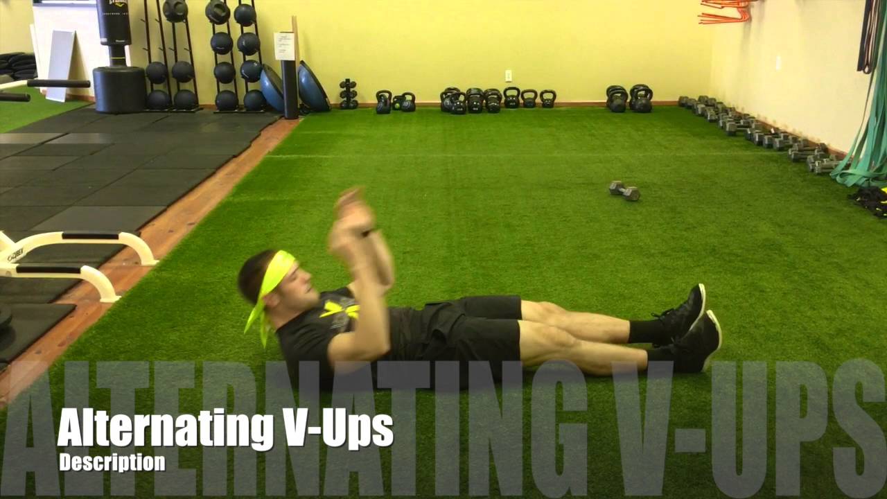 Alternating V-Ups - YouTube