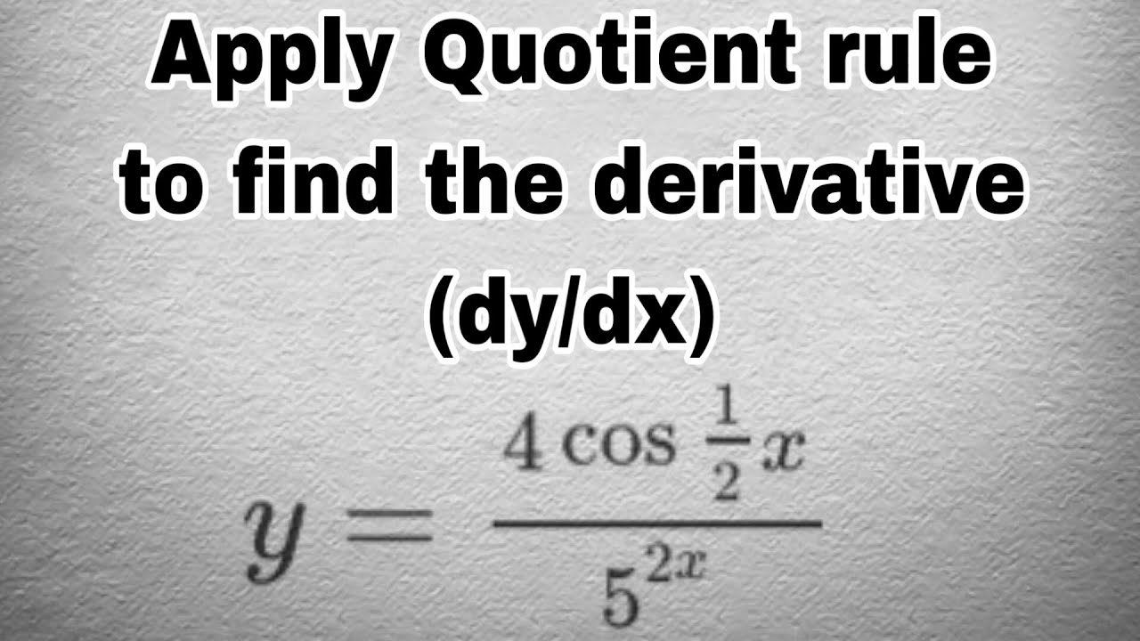 Quotient Rule Derivatives Part 3 | Master the Formula - YouTube
