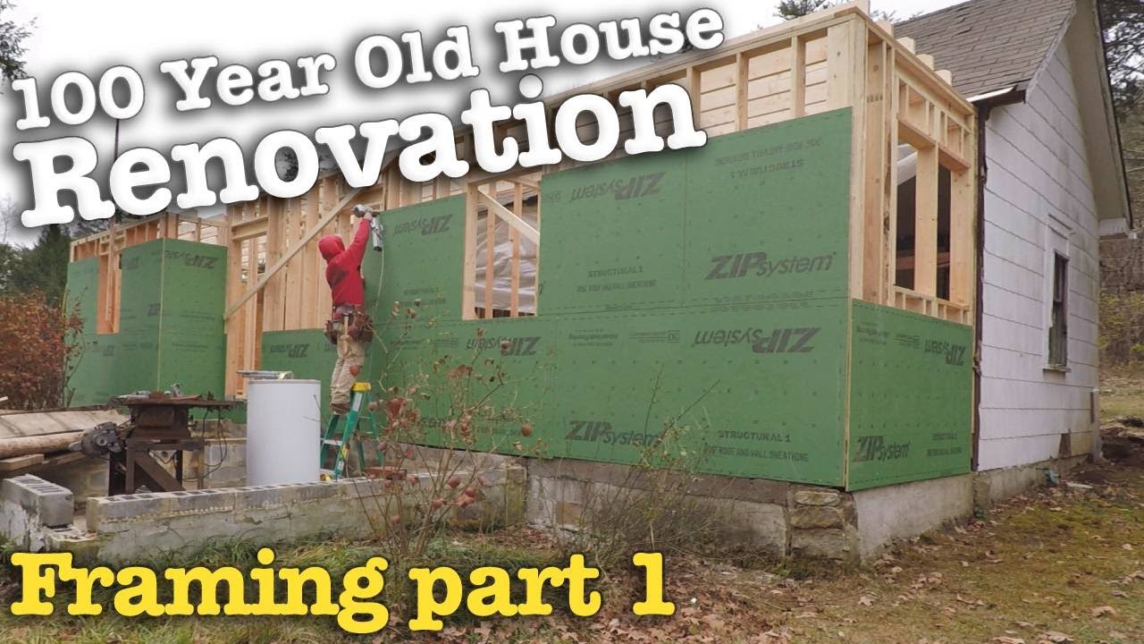 Framing Floor & Walls - 100 Year Old House Renovation #4 - YouTube