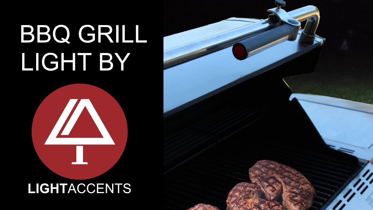 BBQ Grill Light for most Barbecue Grills, Attaches to Handle - YouTube