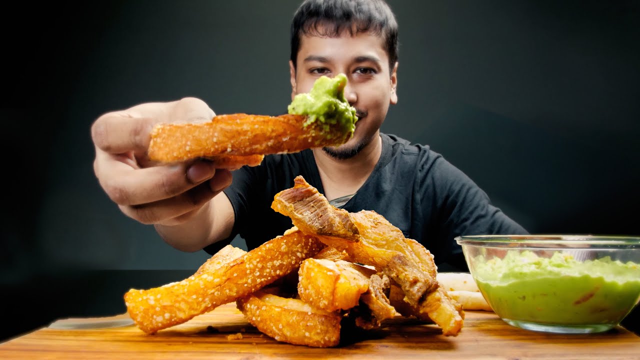 How to Make Crispy Chicharron & Guacamole | Assamese Pork Recipe ...