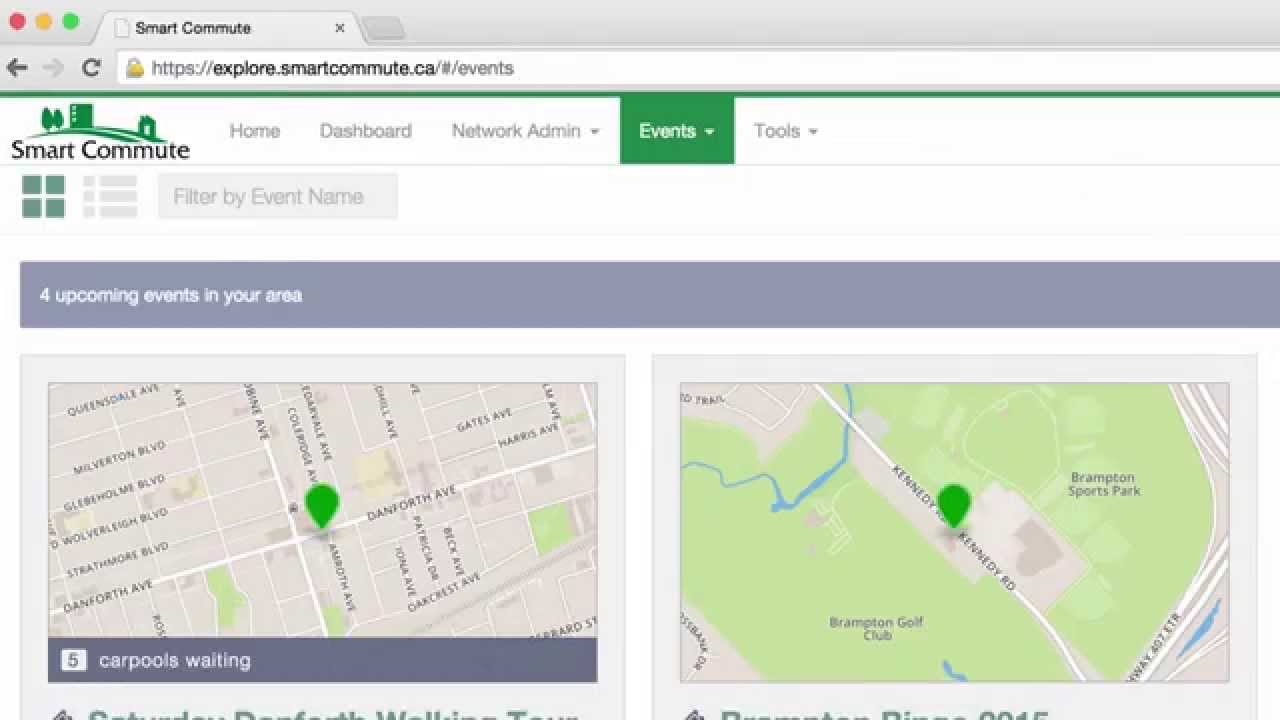 Smart Commute tool tutorial #7 - Finding and Ridesharing to Events ...