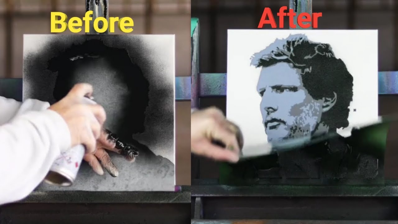 Pedro Pascal Stencil spray painting #shorts #ytshorts #painting - YouTube