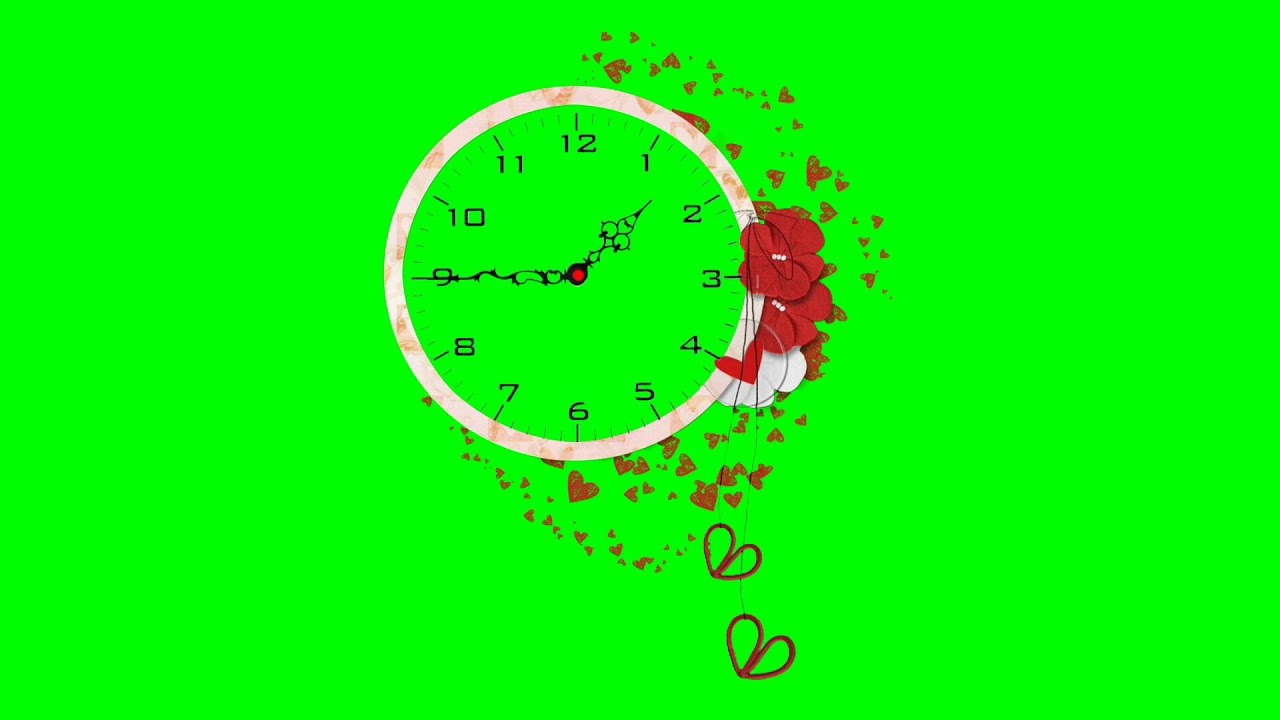 clock green screen | animasi jam dinding - clock effect video footage ...
