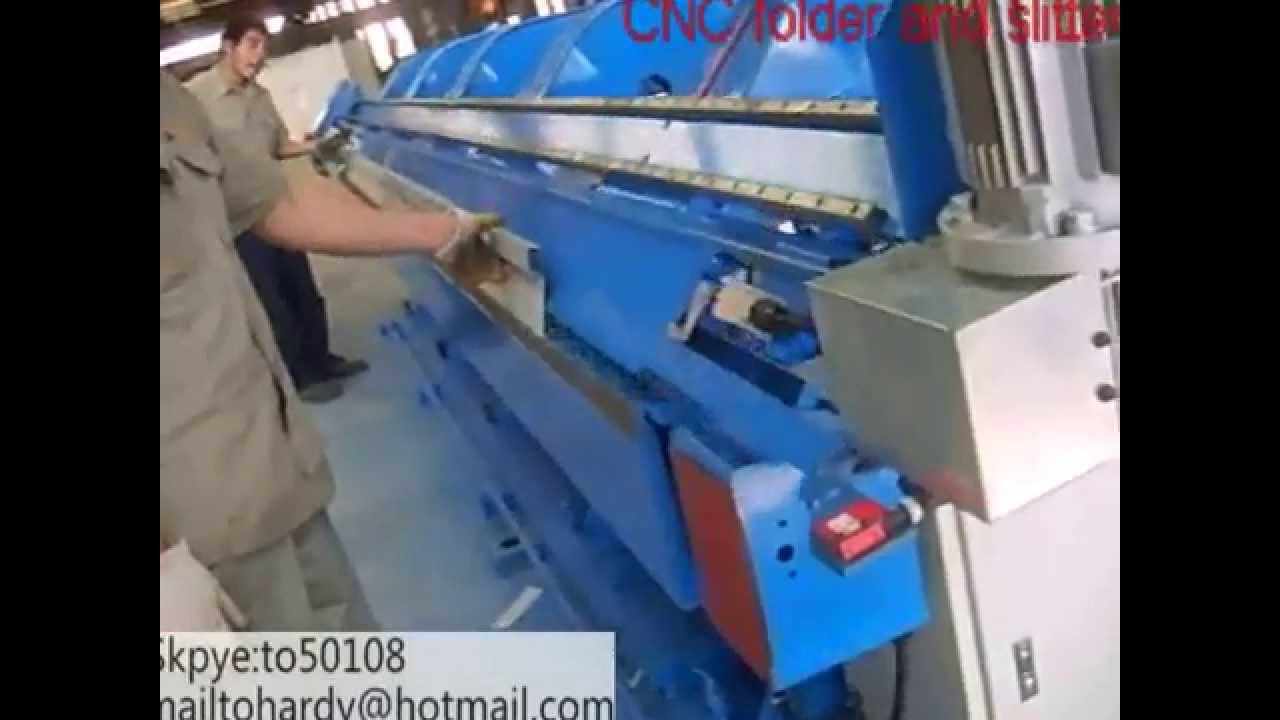 CNC folder and slitter - YouTube