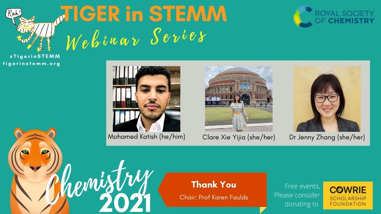 TIGER in STEMM webinars in chemistry - Dr Jenny Zhang - YouTube