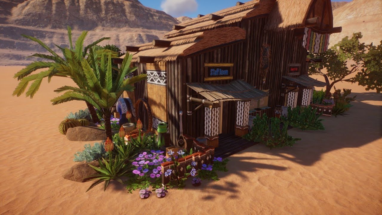 Staff Room and Keepers Hut ( African theme) Planet Zoo - YouTube