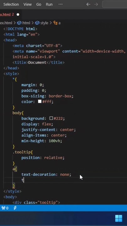custom tooltip using HTML | CSS #coding #css #html #webdesign - YouTube