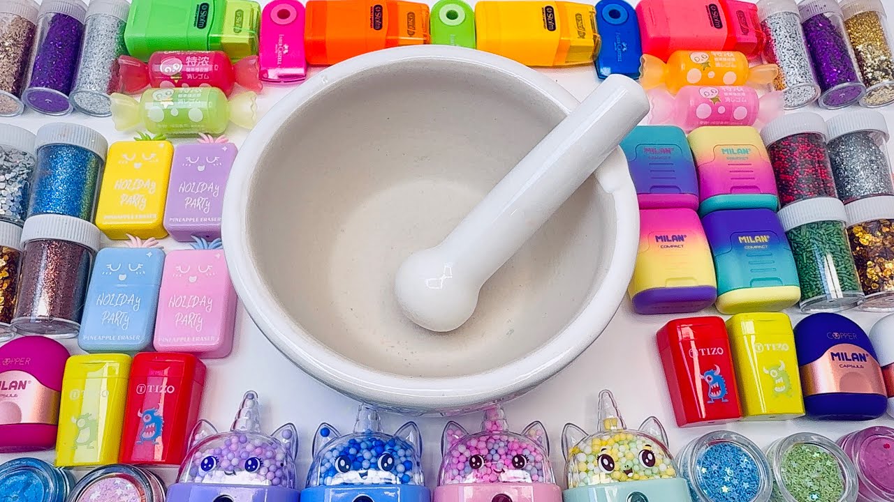 Exclusive video of making slime with exquisite ornaments and attractive ...