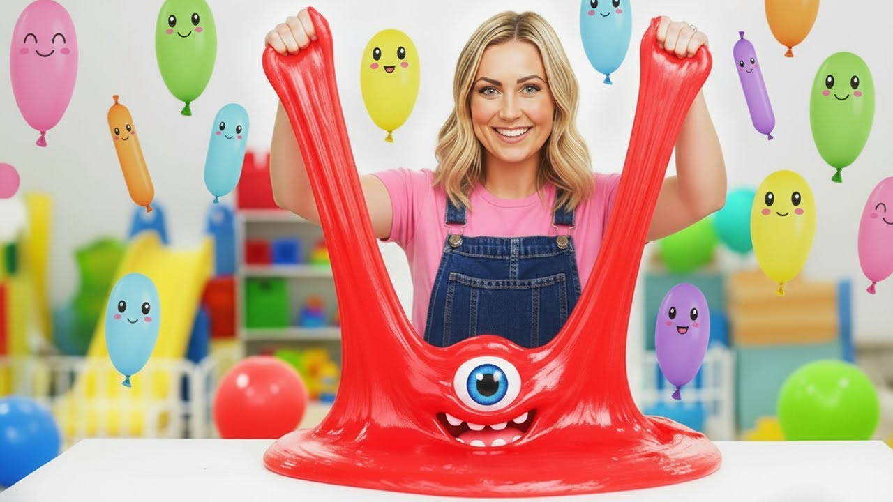 Ms Ava make a Giant slime | Learn Colors with Slime - Nursery Rhyme ...