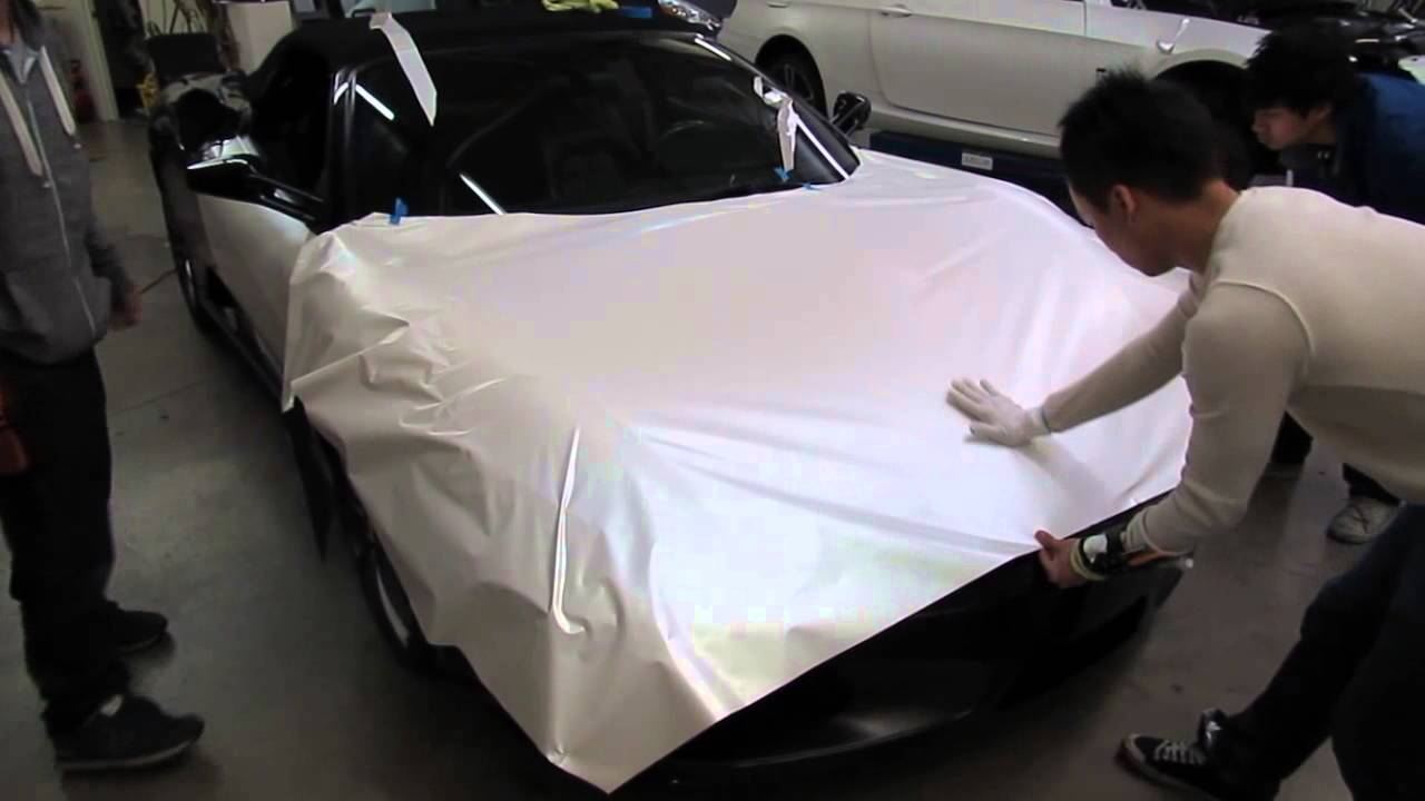 Ferrari F430 Wrapped in Satin Pearl White by Impressive Wrap - YouTube