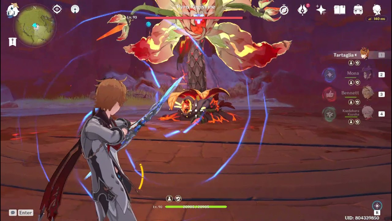 Childe C0 R1 Elemental Burst 500k DMG!! - YouTube