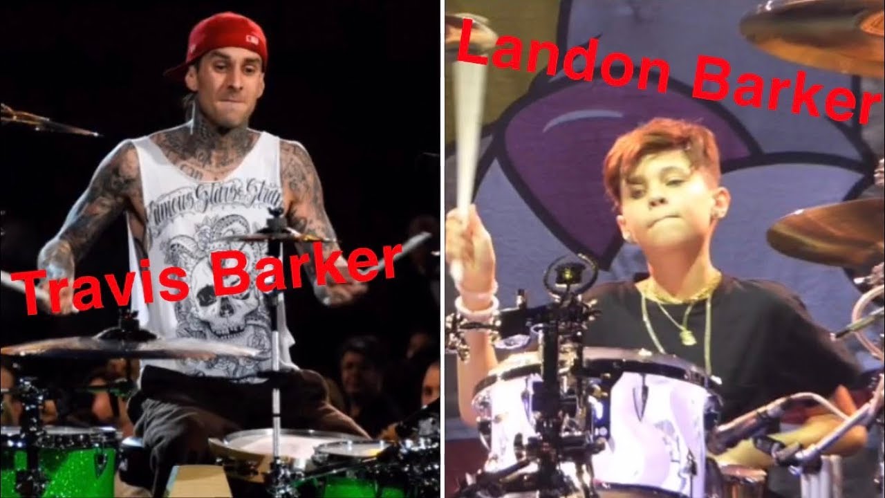 Landon Barker Playing Drums At Blink-182 Concert (10/7/16) - YouTube