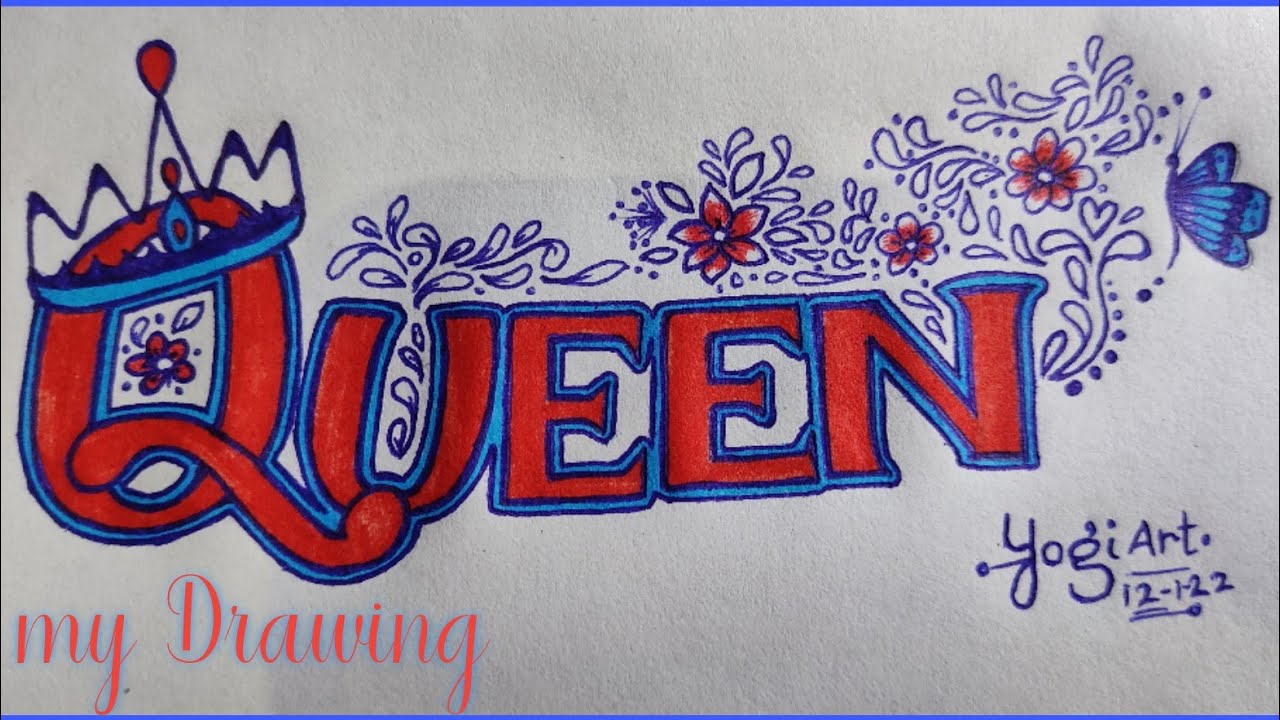 Name drawing ....how to draw beautiful name by #Yogiart. - YouTube