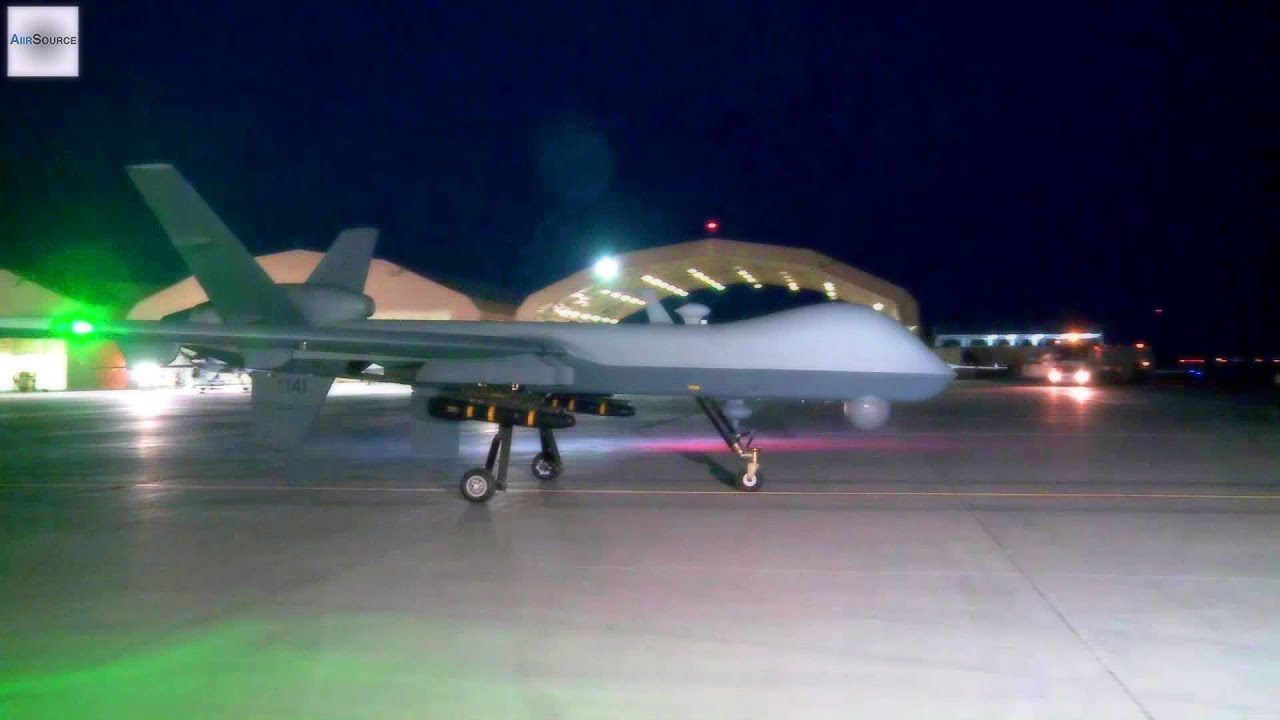 MQ-9 Reaper Night Launch - YouTube