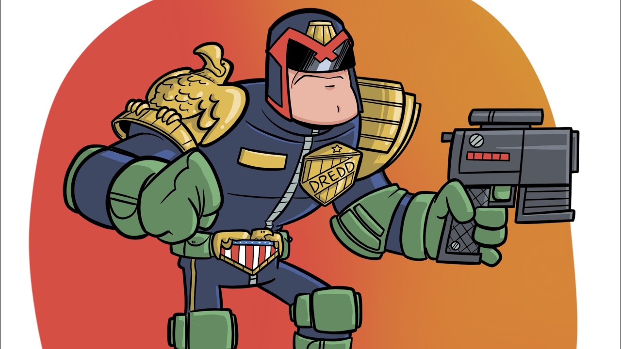 Drawing Judge Dredd in Procreate! #shorts - YouTube