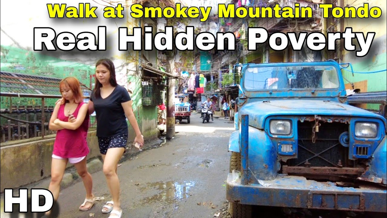 Life in the SLUM | Never Seen Before | Poverty Walk at Smokey Mountain ...