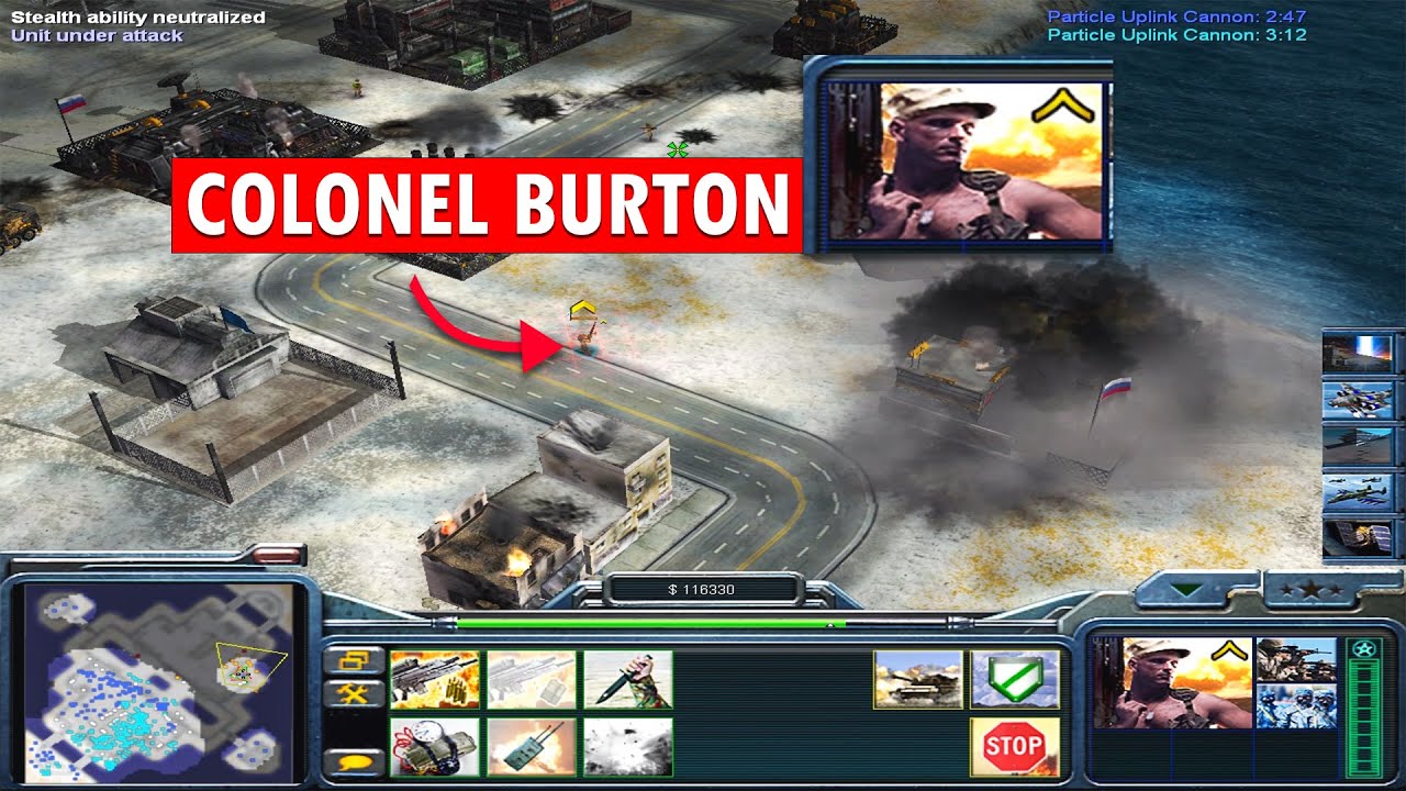 The best and worst moments with Colonel Burton | C&C: Generals Zero Hour - YouTube