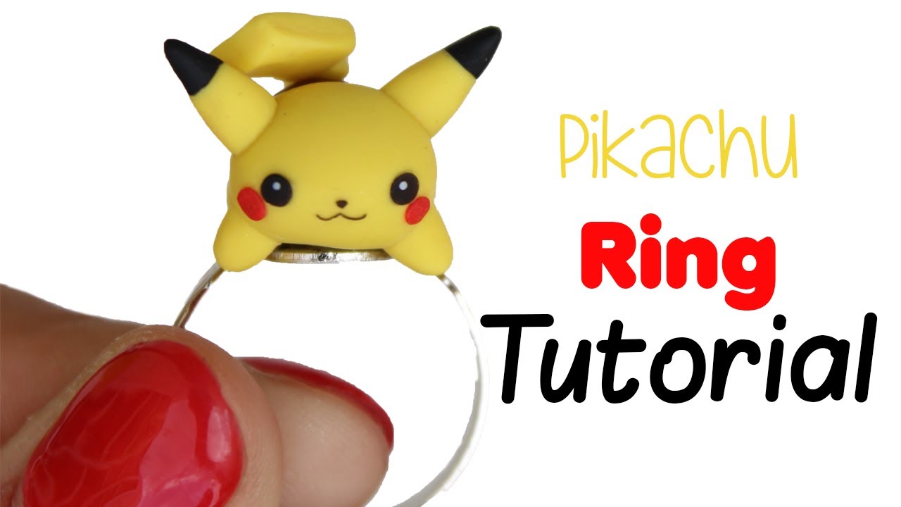 DIY PIKACHU RING TUTORIAL - POLYMER CLAY - YouTube