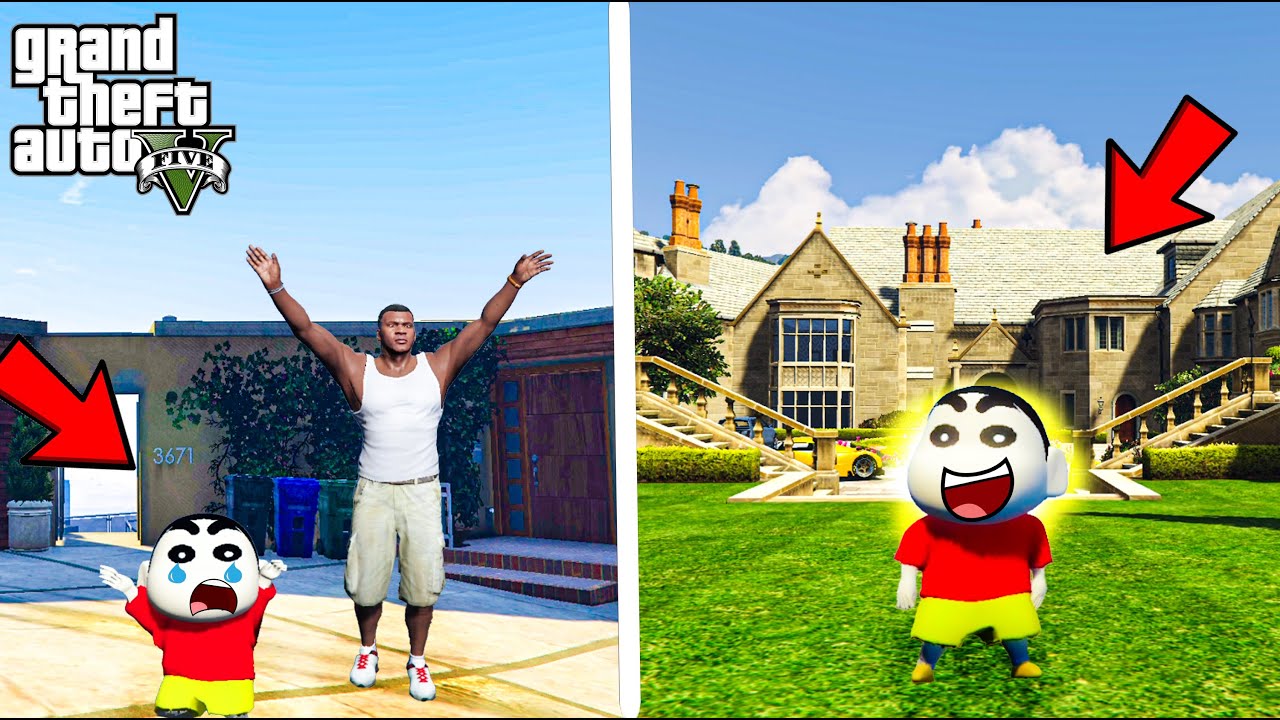 GTA 5 : Franklin & Shin Chan Buying The Rich Play Boy Mansion!!! ||GTA ...