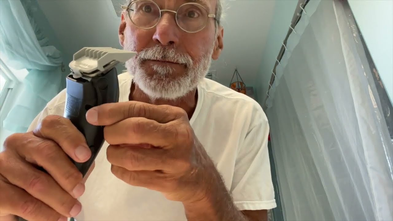 How to shave your beard into a goatee with an electric razor - YouTube